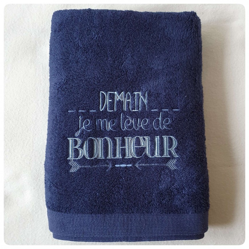 Drap de douche brodé Drap de douche brodé