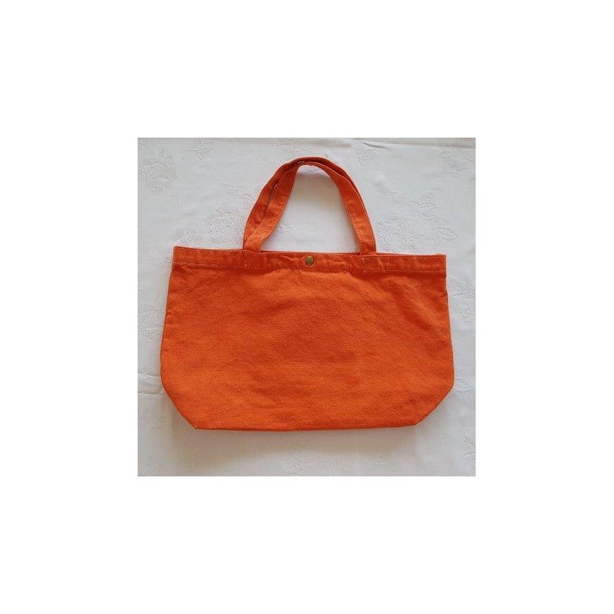 Petit sac orange motif en appliqué