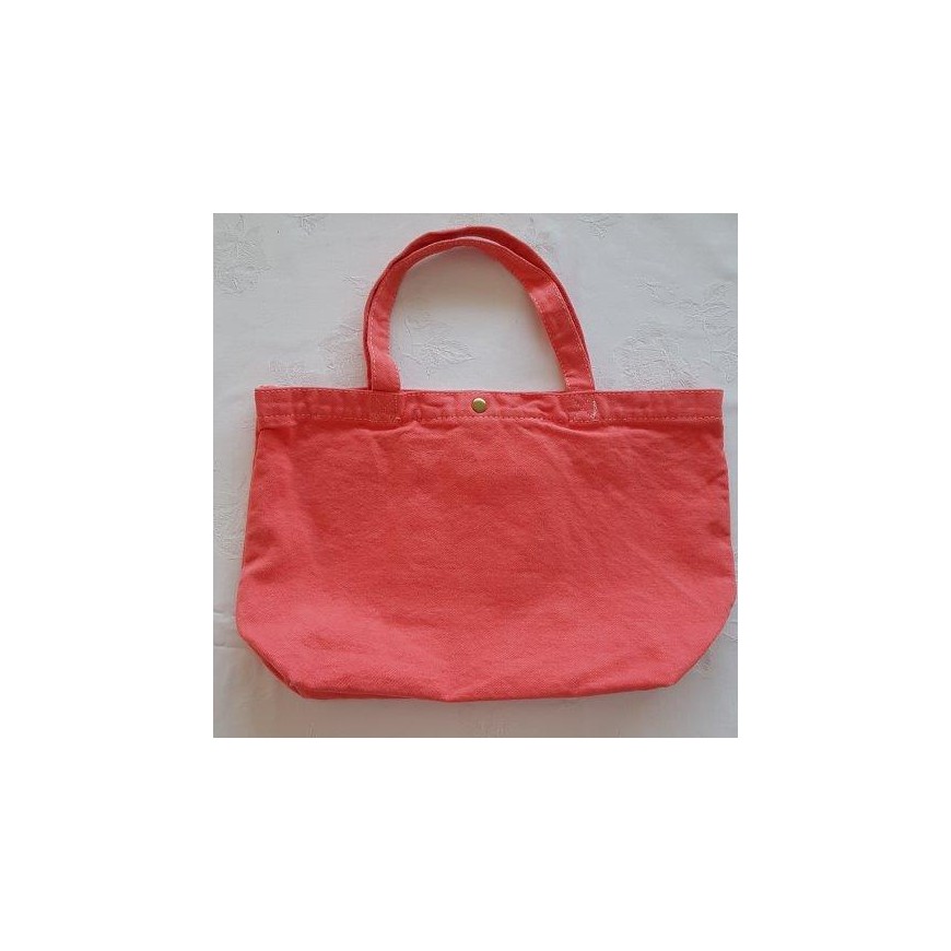 Grand sac corail motif en appliqué